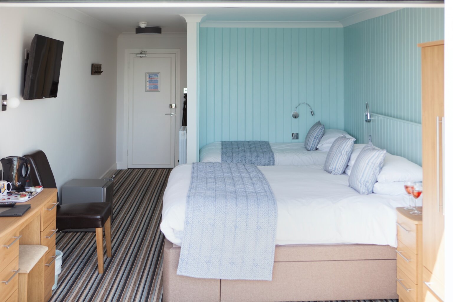 Superior Balcony Sea-Facing Room with Single Bed, Luccombe Hall Hotel ...